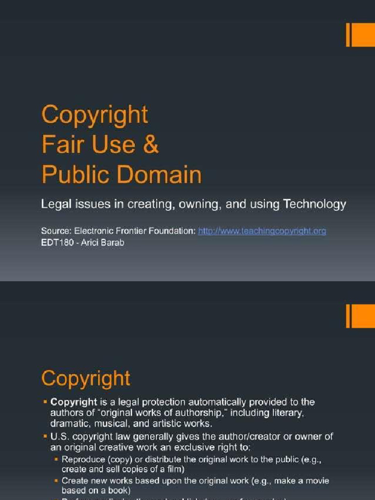 Copyright Fair Use Public Domain | PDF