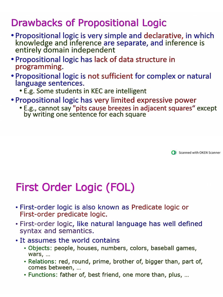First Order Logic | PDF