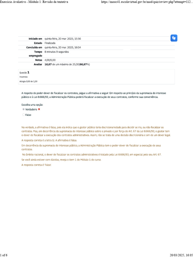 Exercício Avaliativo - Módulo 1 | PDF