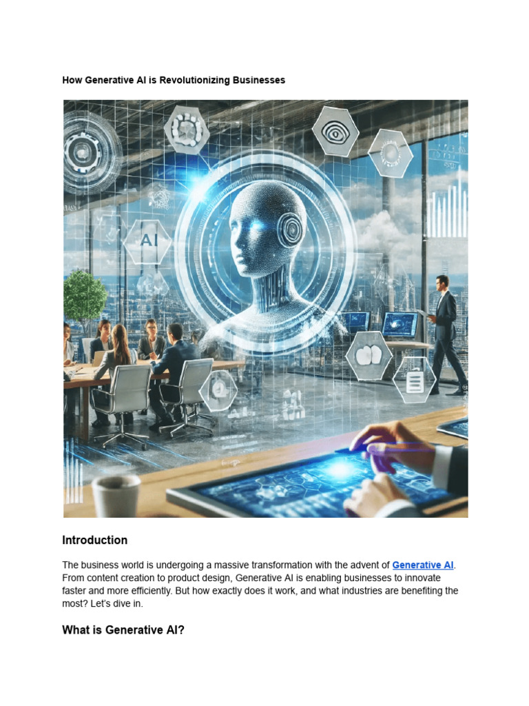Generative AI Transforming Business Strategies | PDF