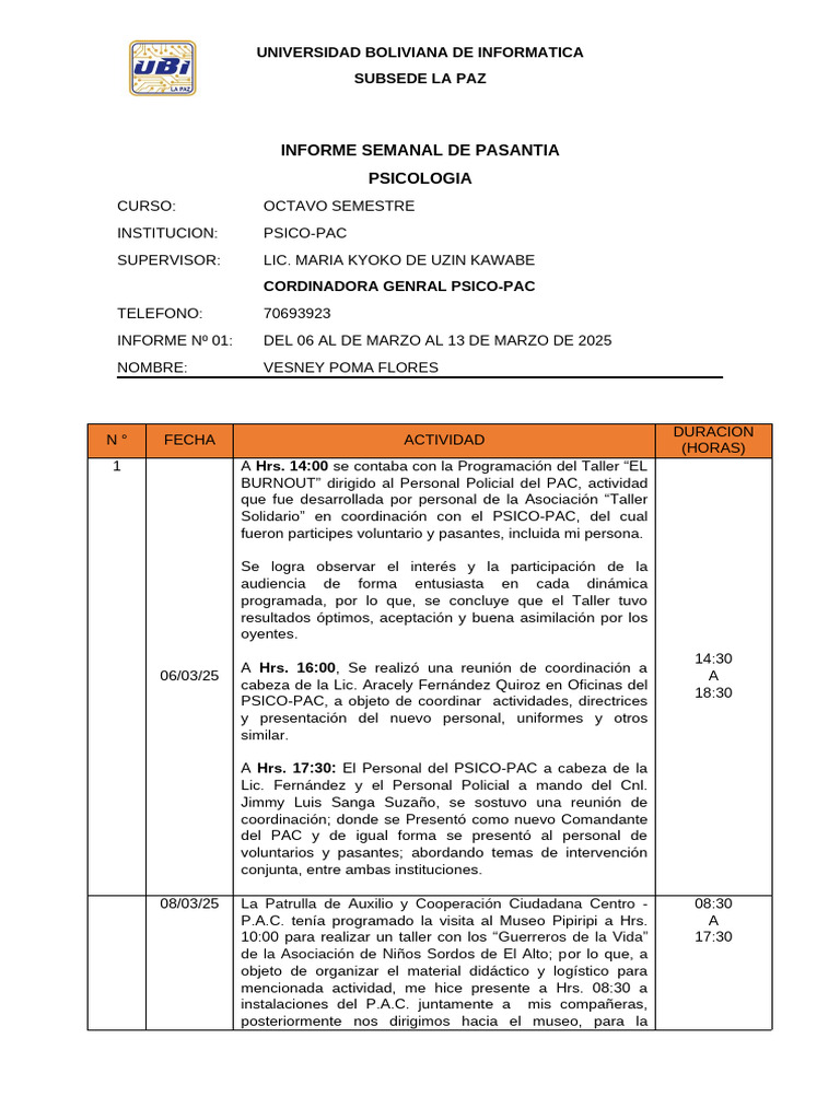 Informe Nº1 Prac. | PDF