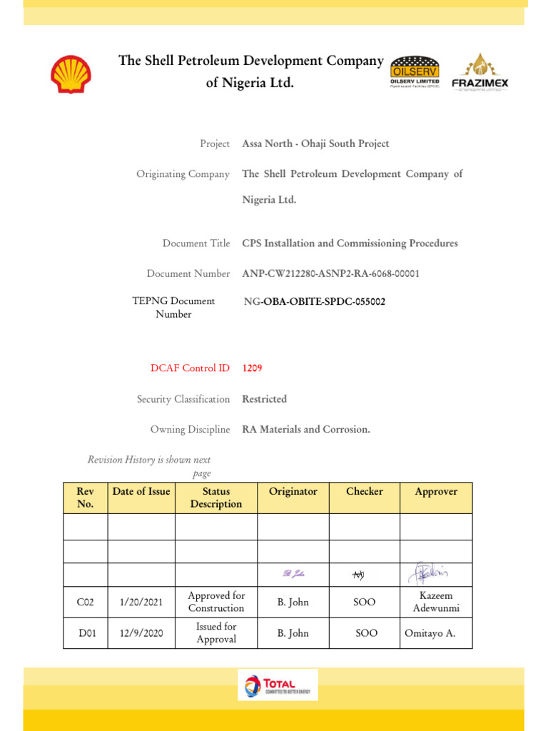 CPS Installation and Commissioning Procedures | PDF | Pipe (Fluid ...