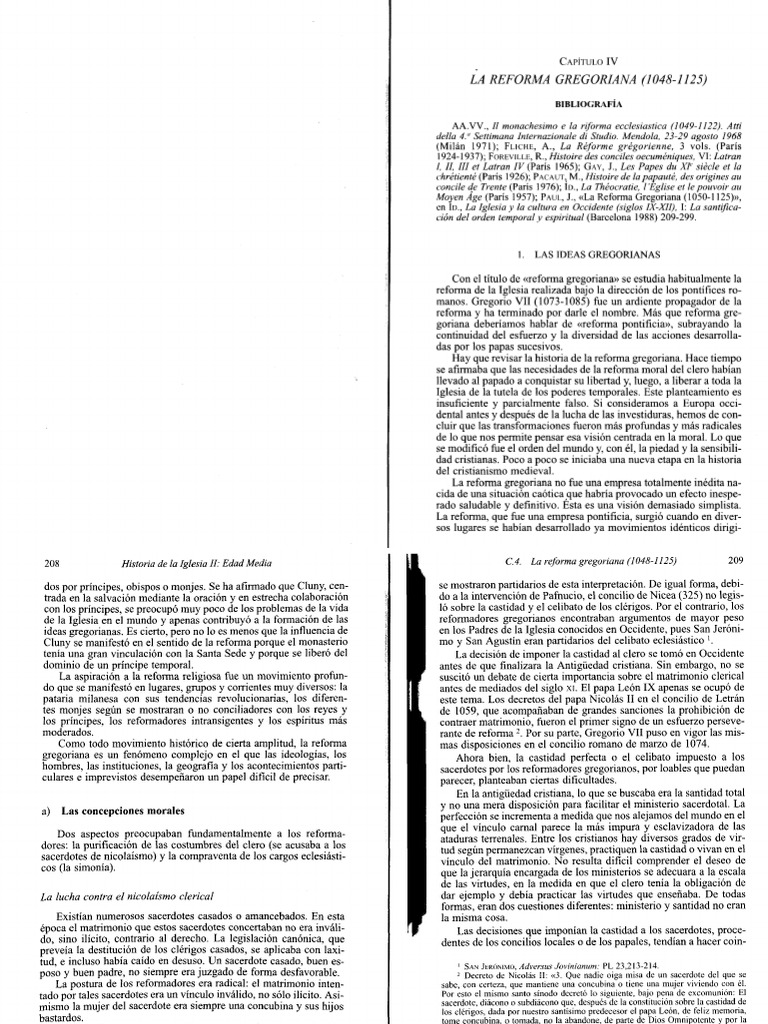 Reforma Gregoriana | PDF | Iglesia Católica | Papa