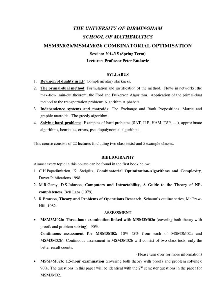 Syllabus 14-15 Provisional | PDF | Computational Complexity Theory ...