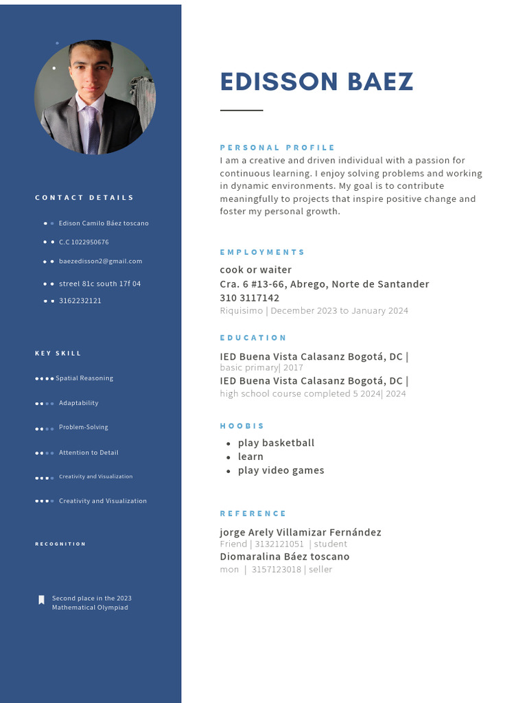 Azul Marino y Negro Profesional Currículum - 20241025 - 071617 - 0000 | PDF