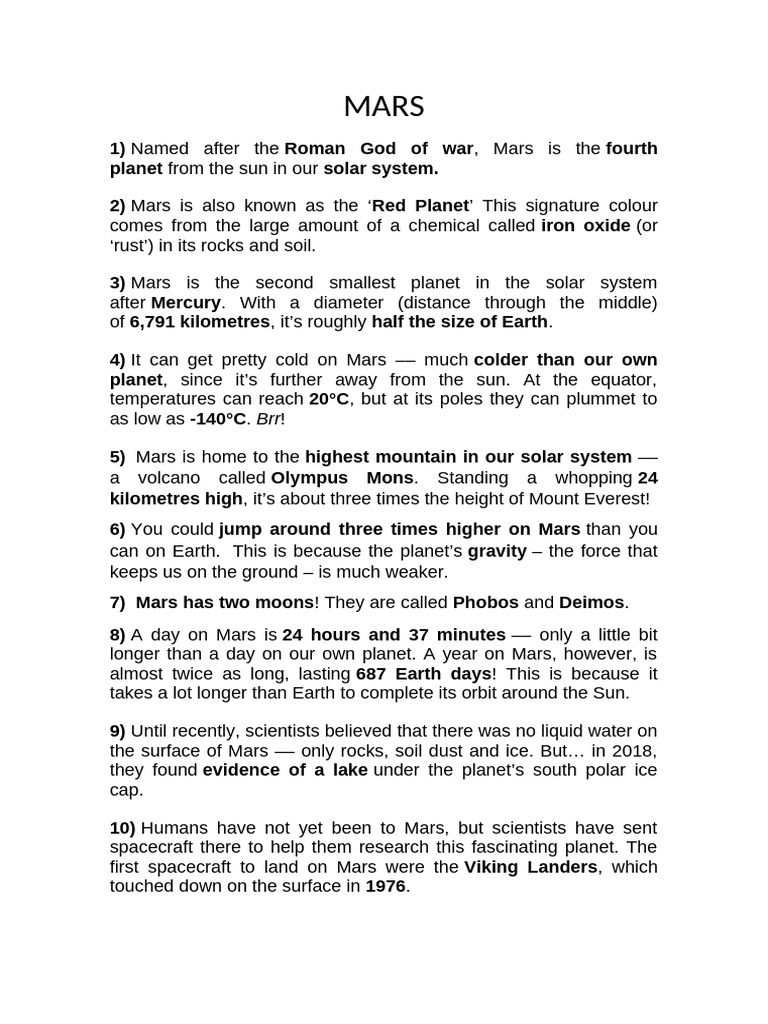 MARS | PDF