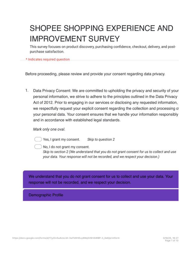 Shopee Shopping Experience and Improvement Survey | PDF | Payments ...