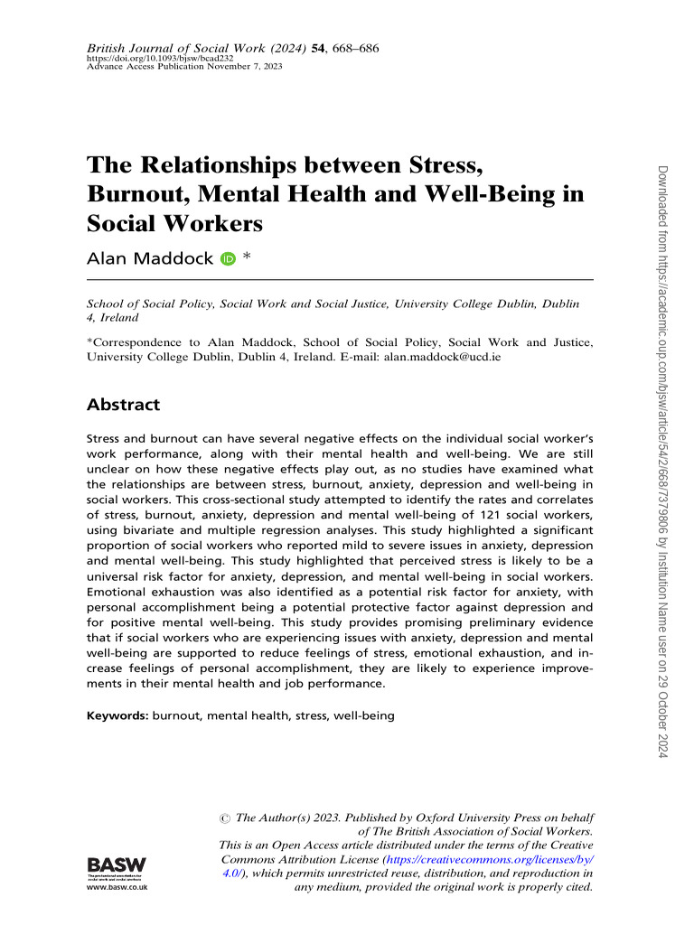 Bcad 232 | PDF | Occupational Burnout | Errors And Residuals