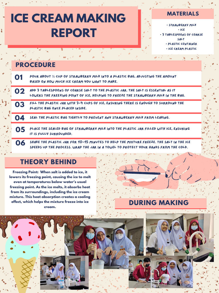 Ice Cream Making Report | PDF