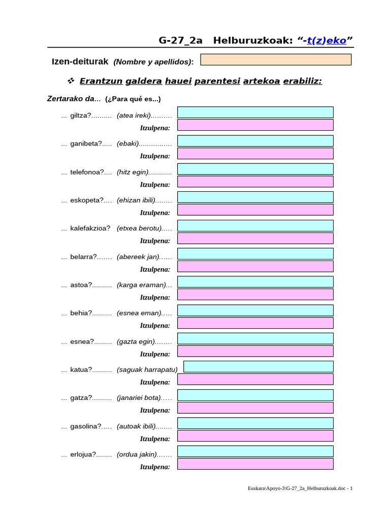 G 27 2a Helburuzkoak | PDF