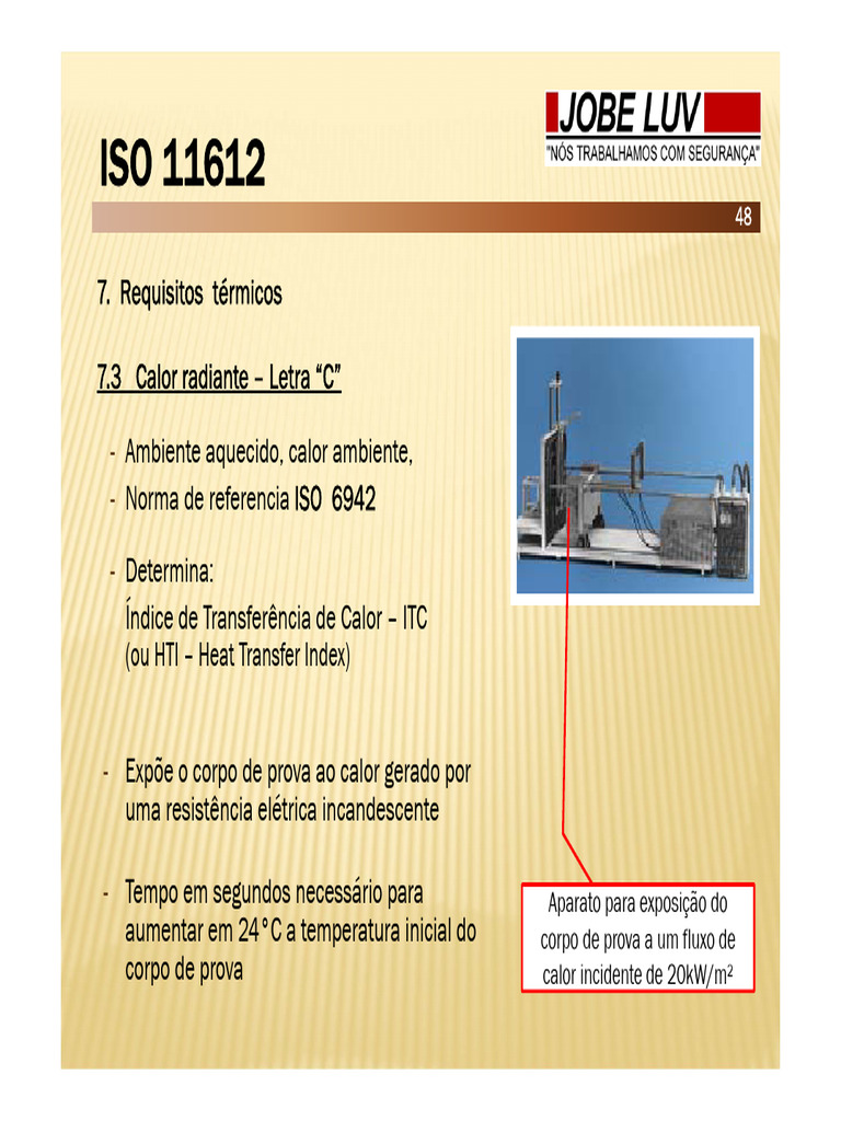 Vestimentas ISO 11612 calor radiante | PDF