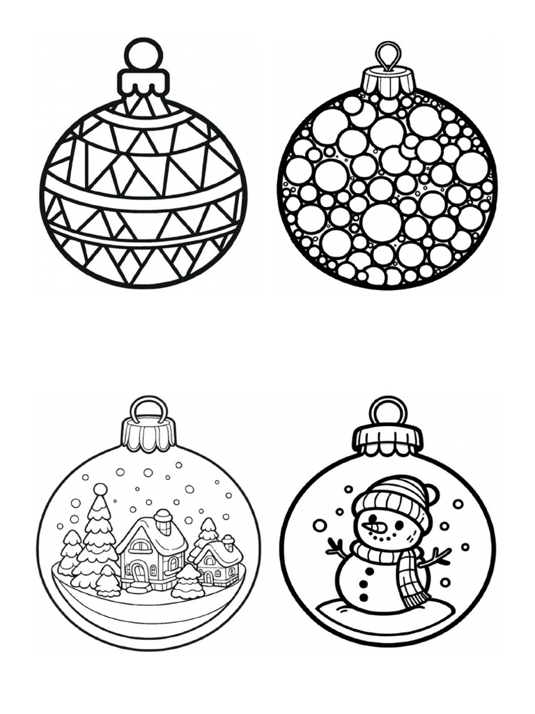 Bolas Navidad Colorear | PDF