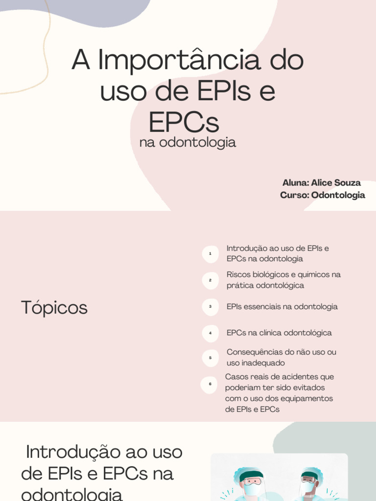 EPIs e EPCs na Odontologia: Segurança Essencial | PDF | Odontologia ...