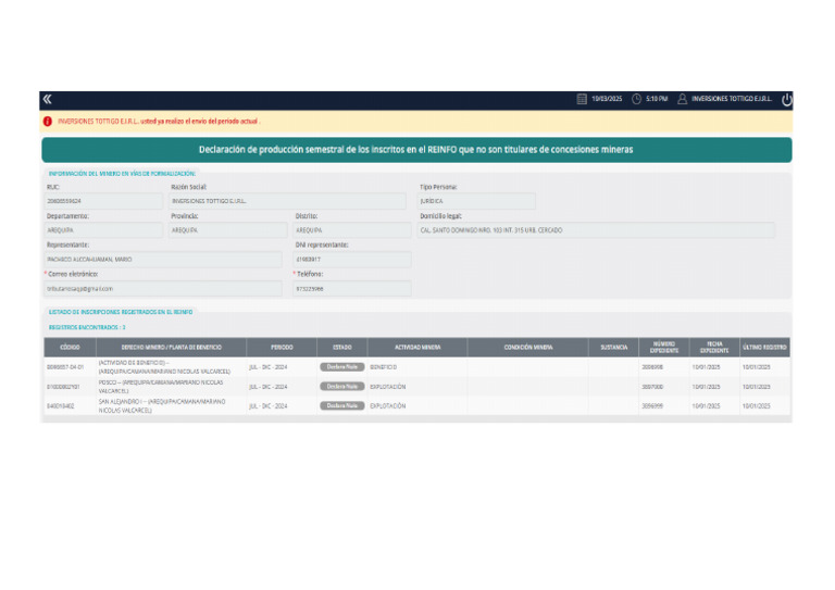 Declaracion Semestral | PDF