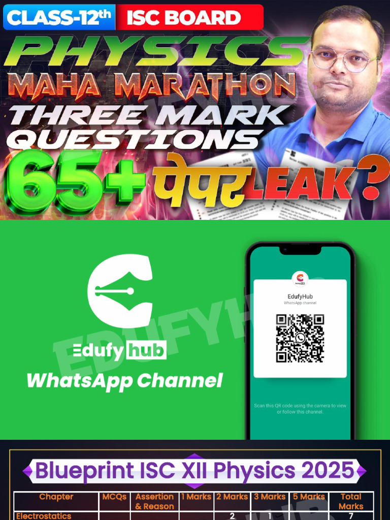 Class 12 Isc Physics 3 Marks Questions | PDF | Capacitor | Capacitance