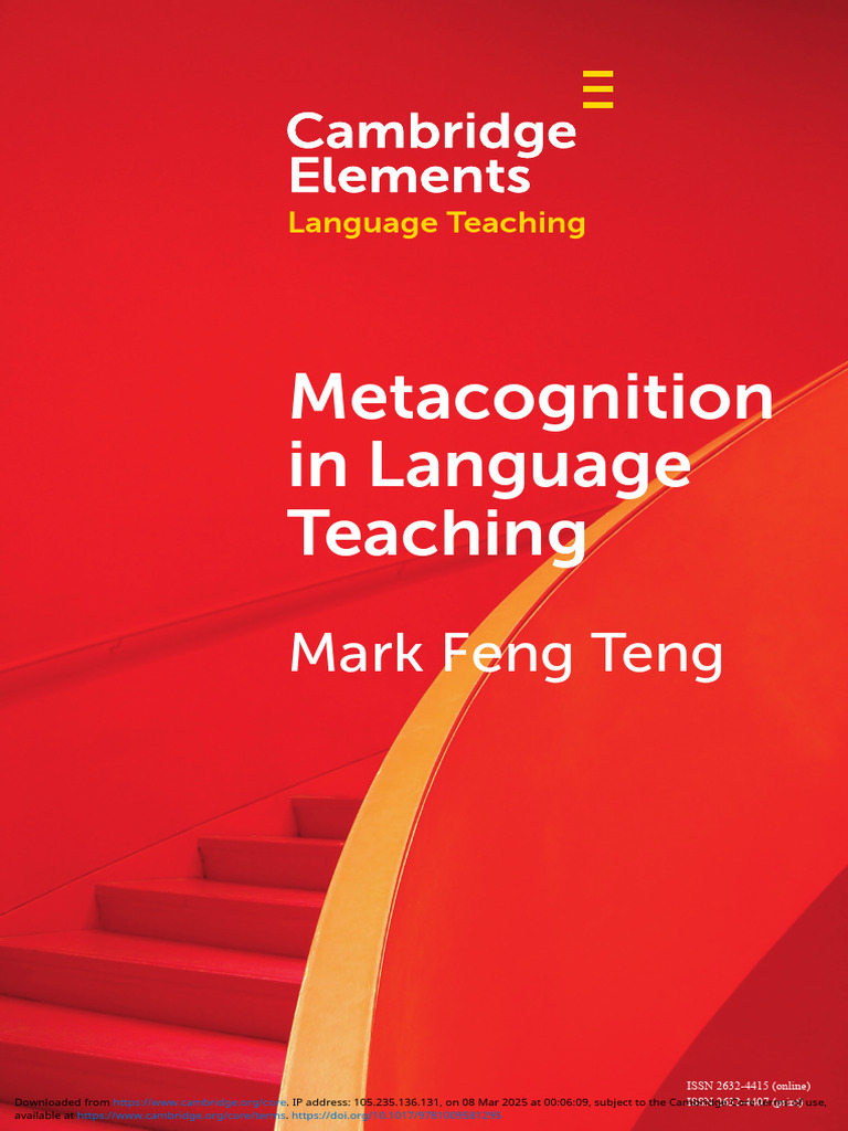 Metacognition in Language Teaching | PDF | Metacognition | Learning