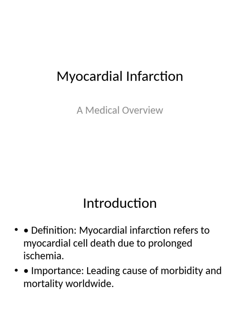 Myocardial Infarction Presentation | PDF