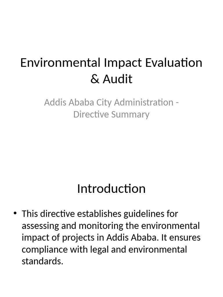 Environmental Impact Audit Presentation | PDF