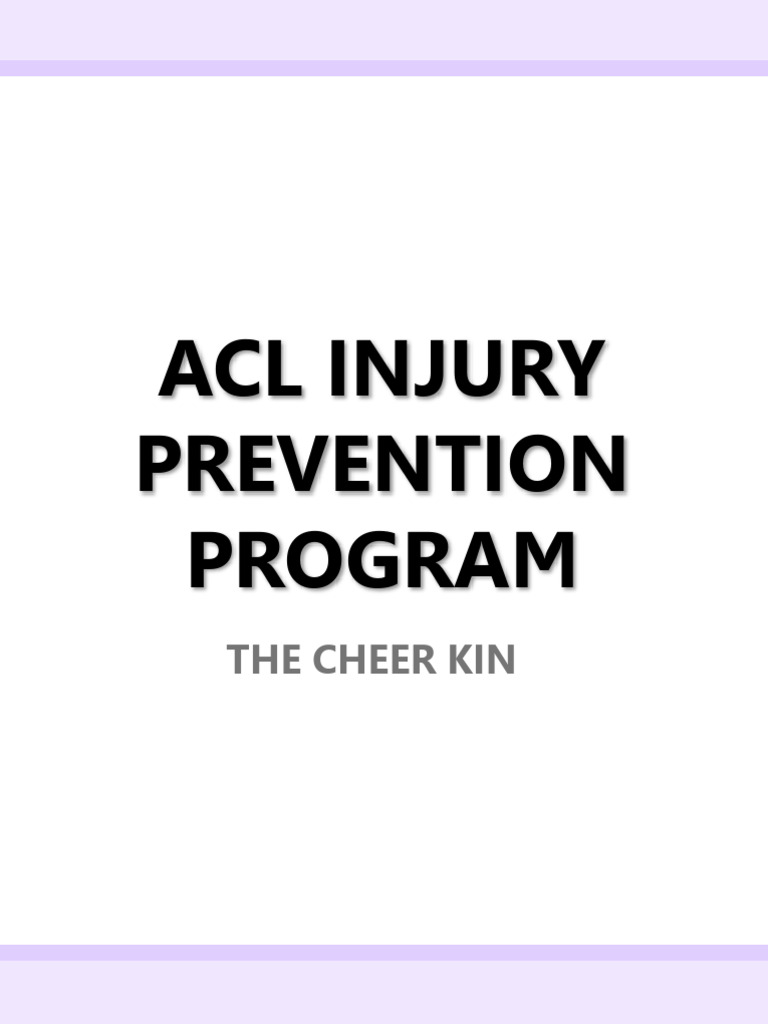 ACL Injury Prevention Program | PDF | Foot | Anatomical Terms Of Motion