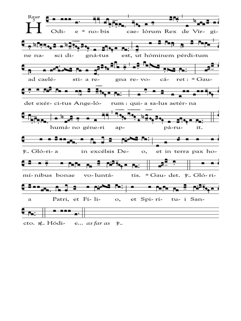 hodie nobis coelorum gregoriano | PDF