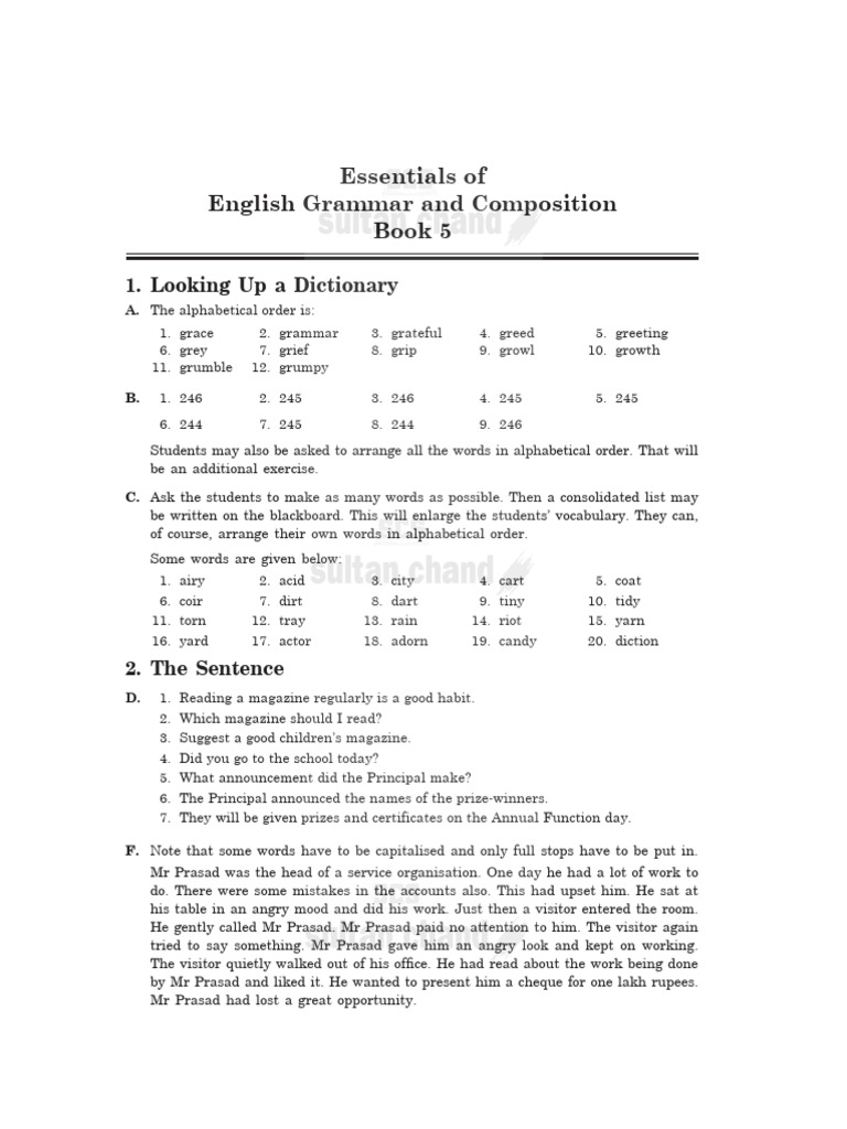 Essential of Englsih Grammar-5 | PDF | Linguistics | Grammar