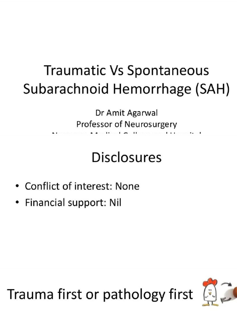 Traumatic vs Atraumatic SAH | PDF