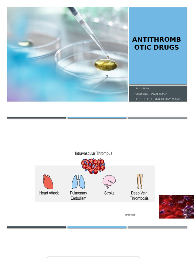 Antithrombotic Drugs | PDF | Thrombus | Thrombosis