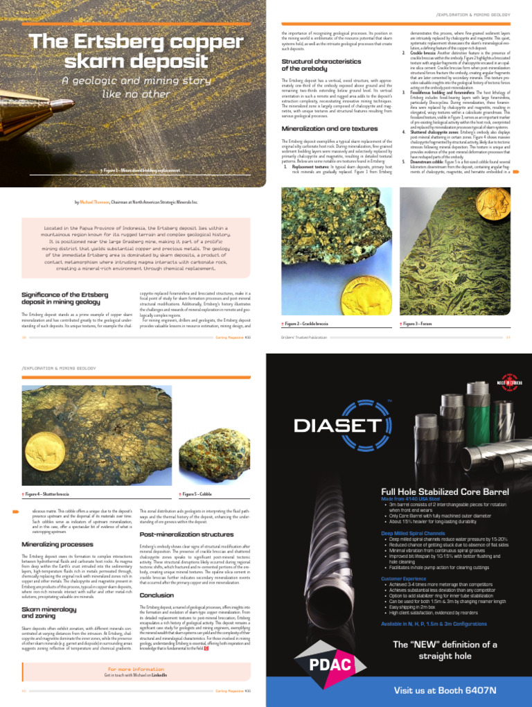 The Ertsberg Copper Skarn Deposit | PDF | Rock (Geology) | Ore