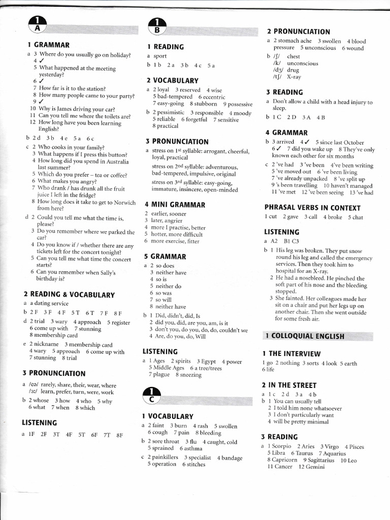 Upper Interm. Megoldás MF | PDF