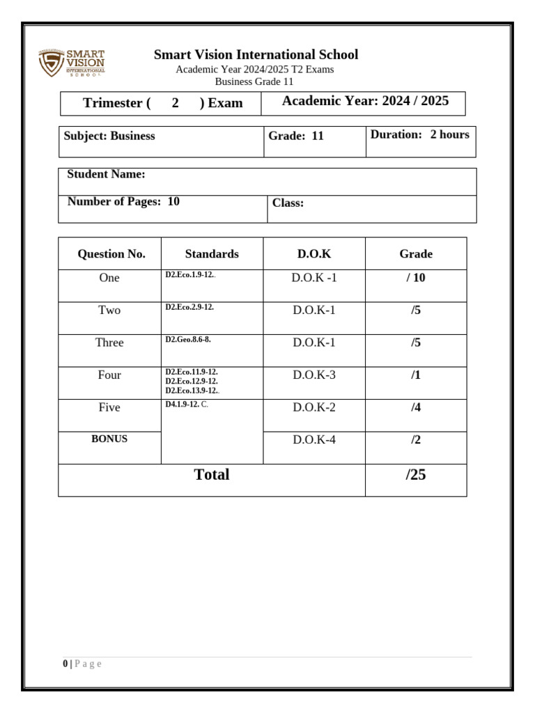 T2 Exam G11 Model A BS 24-25 | PDF | Equity (Finance) | Balance Sheet