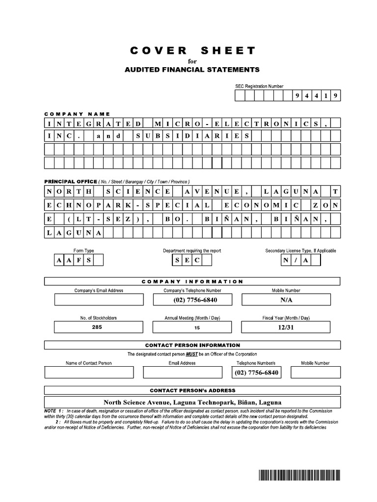 2023 SEC Form 17-A - Integrated Micro-Electronics, Inc. Final - With ...