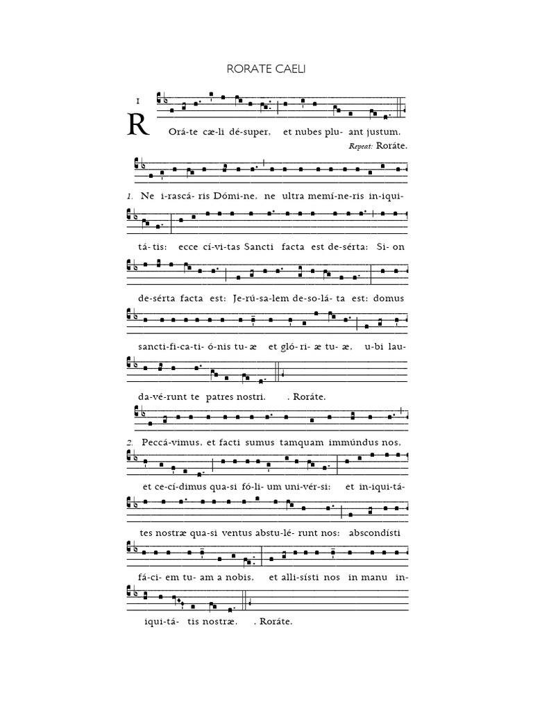 Rorate Coeli (Greg.) | PDF