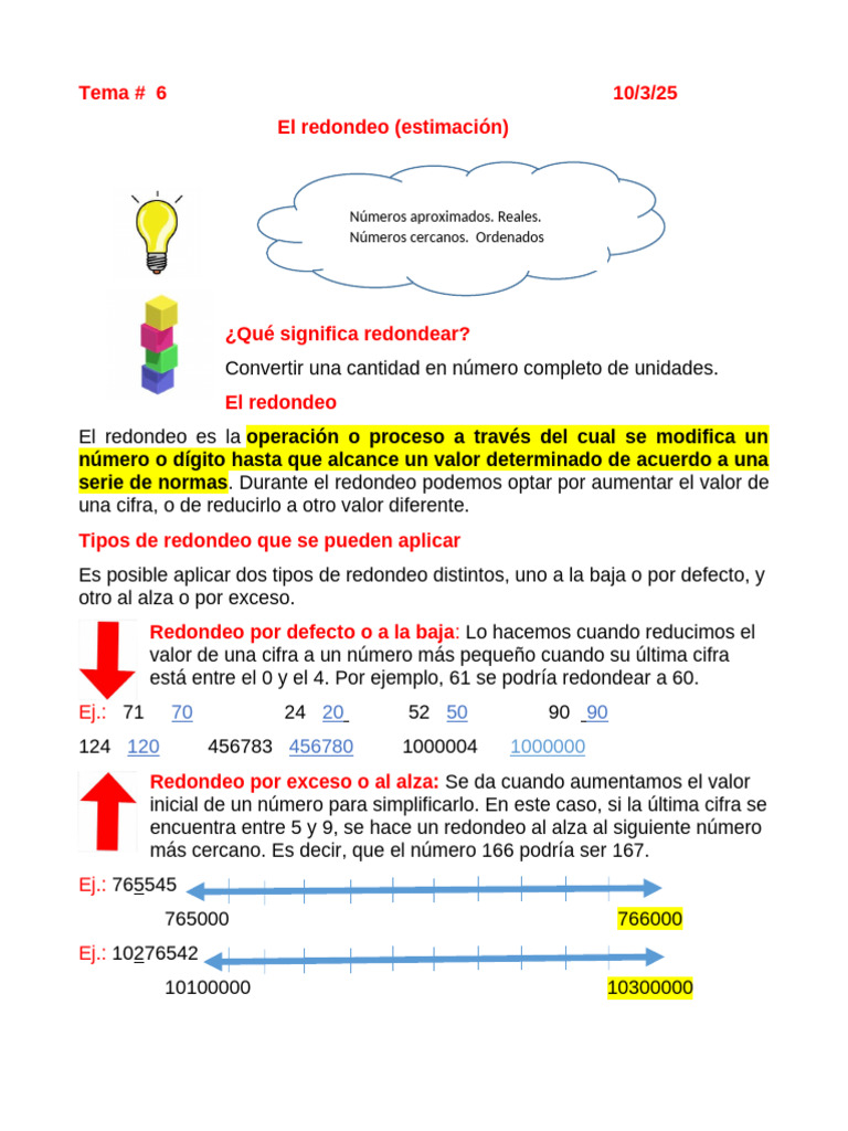 Qué es el redondeo y sus tipos | PDF