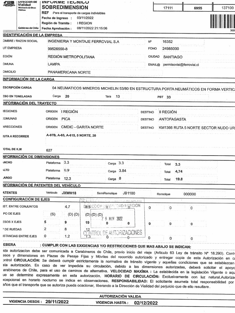 Informe Dirección de Vialidad 6955 | PDF
