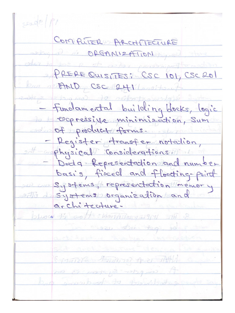 CSC 321 Notes ? | PDF