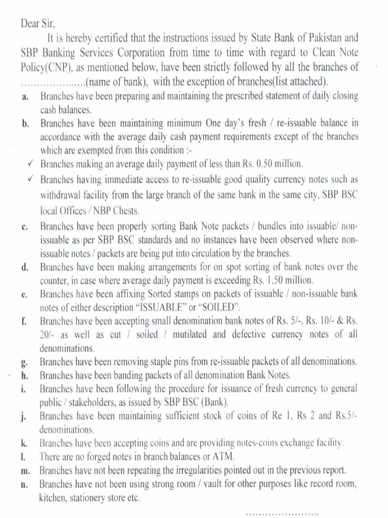 SBP Celan Note Policy0001 | PDF