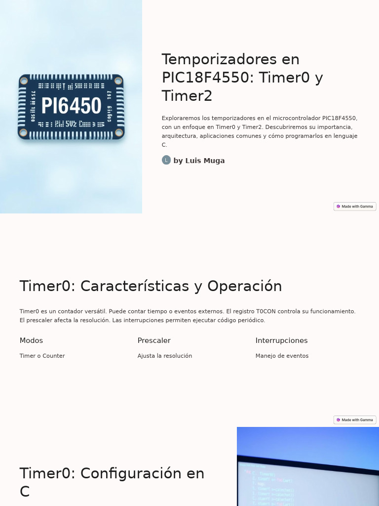 Temporizadores-en-PIC18F4550-Timer0-y-Timer2 | PDF | Frecuencia | Microcontrolador