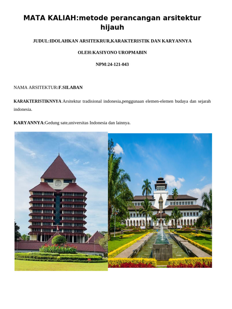 Metode Perancangan Arsitektur Hijauh 1 | PDF