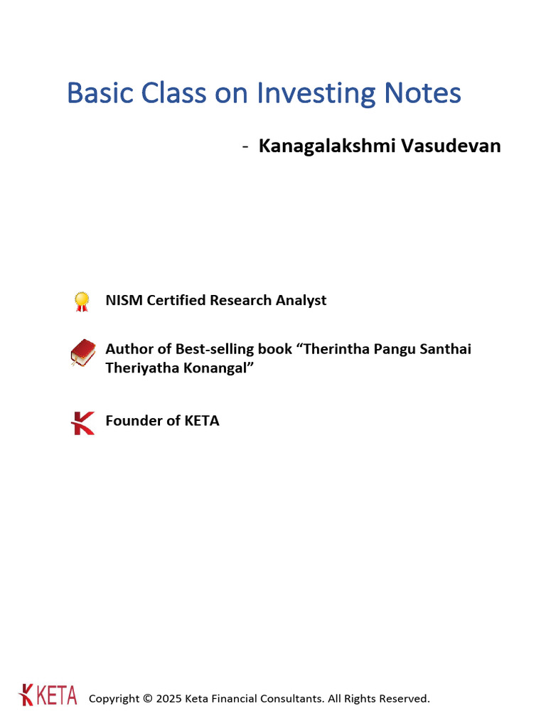 Investing Insights by Kanagalakshmi | PDF | Investing | Bias