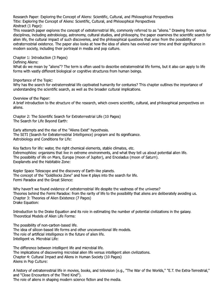 Alien - A Research Paper | PDF
