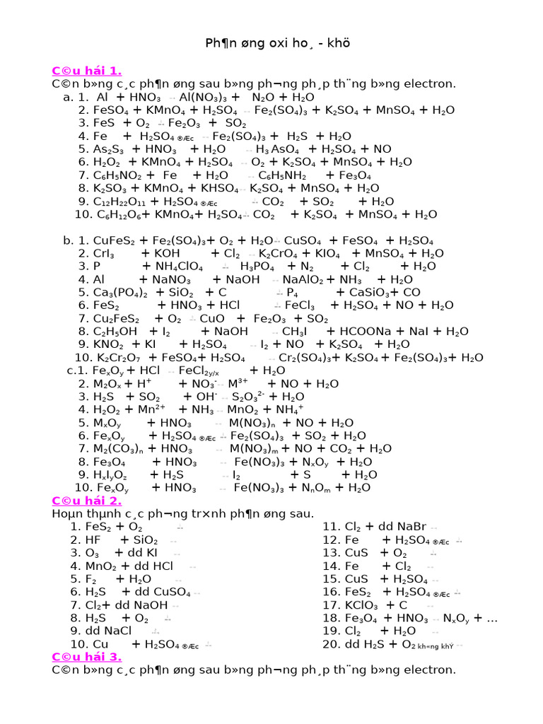 Phan Ung Oxi Hoa Khu | PDF