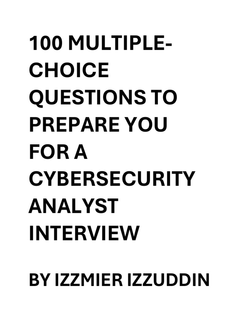 100 Multiple-Choice Questions | PDF | Security | Computer Security