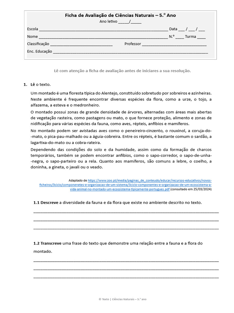 CN5_FichaAvaliacao5_QuestaoAula3 | PDF | Célula (Biologia) | Polinizadores