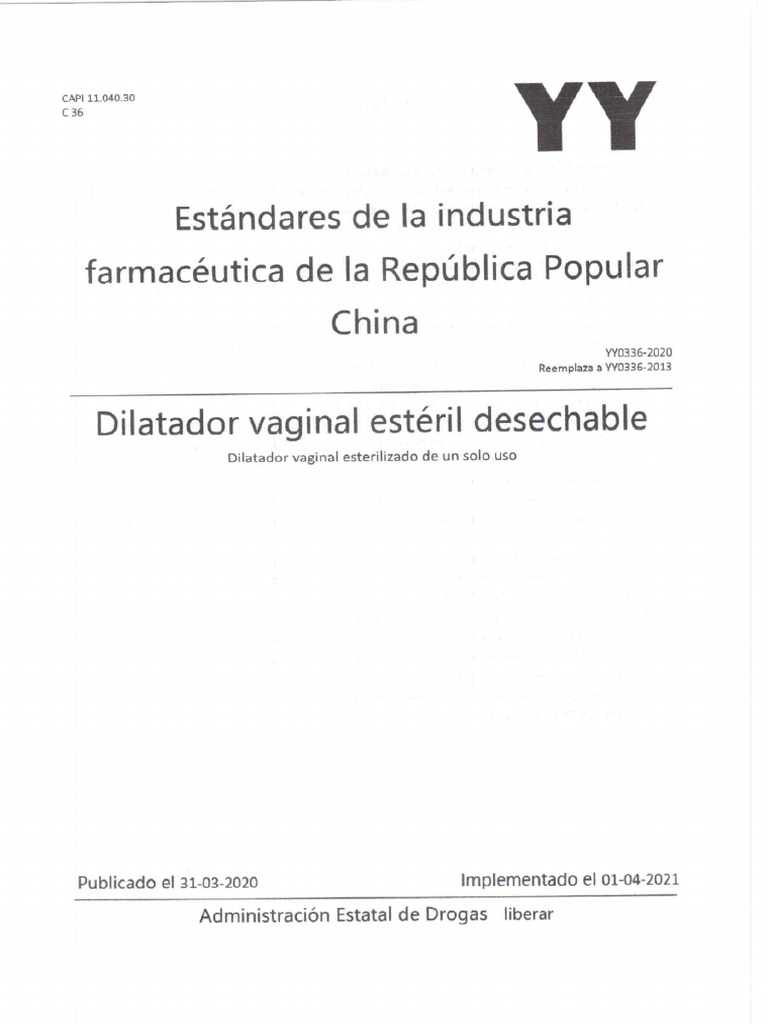 Yy 0336-2020 - Especulo - Español | PDF