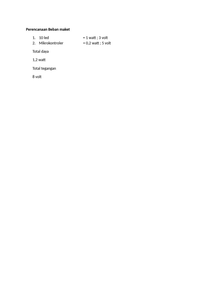 Perencanaan Beban Maket | PDF