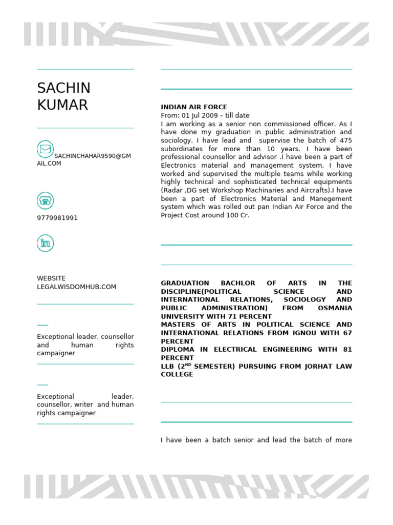 CV sachin Kumar-1 | PDF
