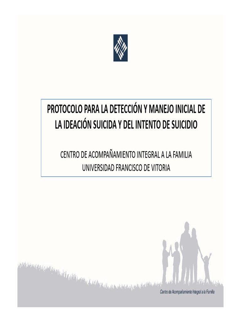 Protocolo Institucional Suicidio - Caif | PDF | Suicidio | Autolesiones