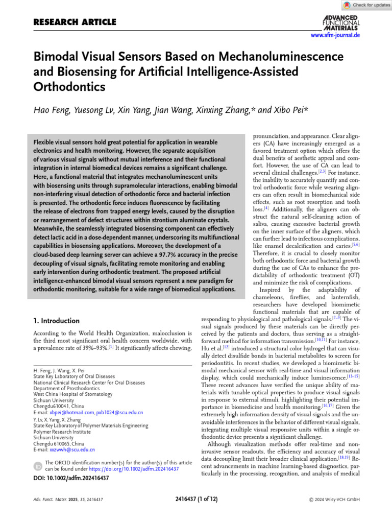Adv Funct Materials - 2024 - Feng - Bimodal Visual Sensors Based On ...