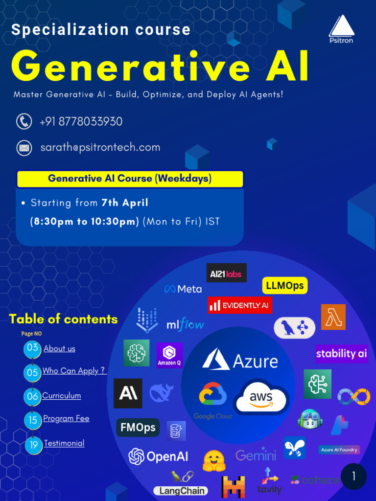 Generative AI Specialization Course | PDF | Artificial Intelligence | Intelligence (AI) & Semantics
