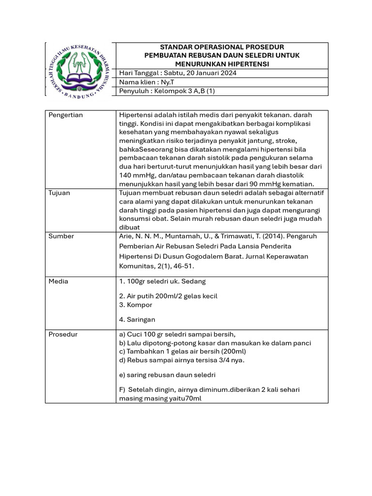 Sop Rebusan Seledri | PDF